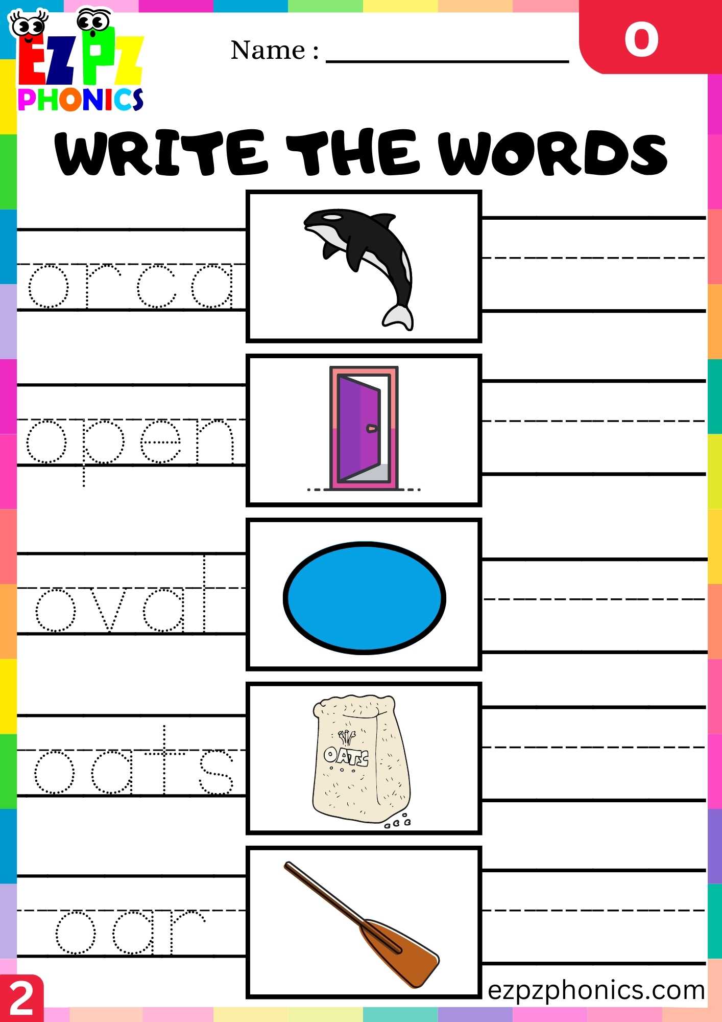 Group2 Letter O Write The Words Beginning Sounds Worksheet - ezpzphonics.com